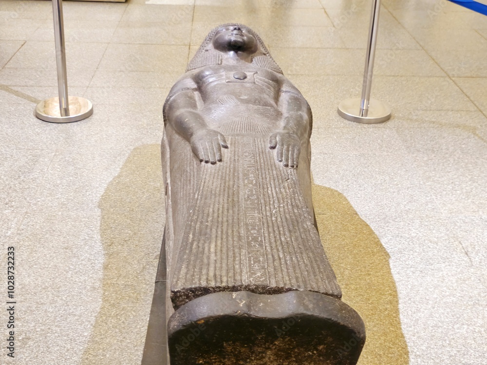 Cairo, Egypt, October 6 2024: Ancient coffin in The National Museum of ...