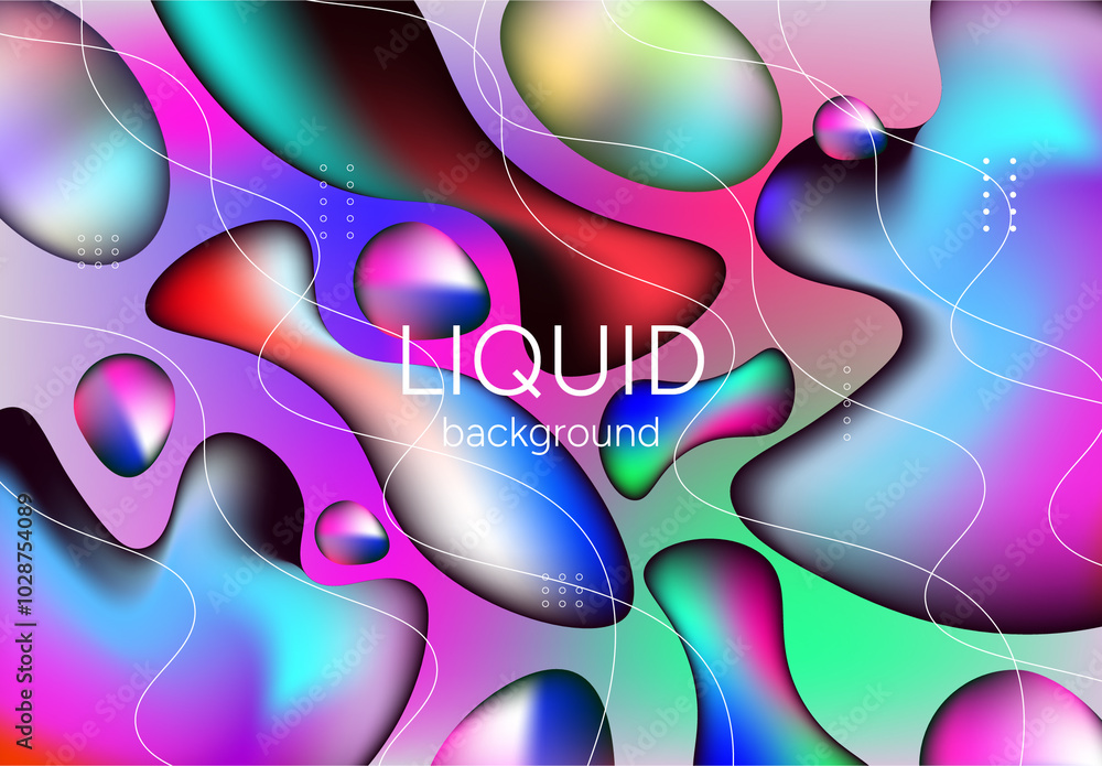 Colorful Liquid Texture Effect Background Stock Template | Adobe Stock