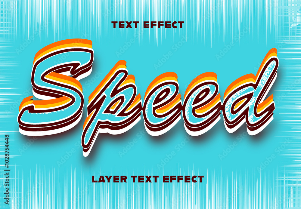Speed Text Effect Layout Stock Template | Adobe Stock