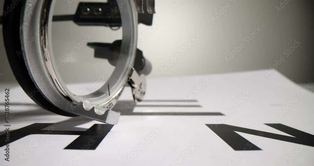 Optometry eyeglasses for fitting lenses with chart for focusing reading ...