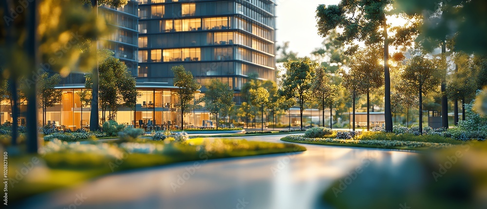 Contemporary business park development project in an architectural ...