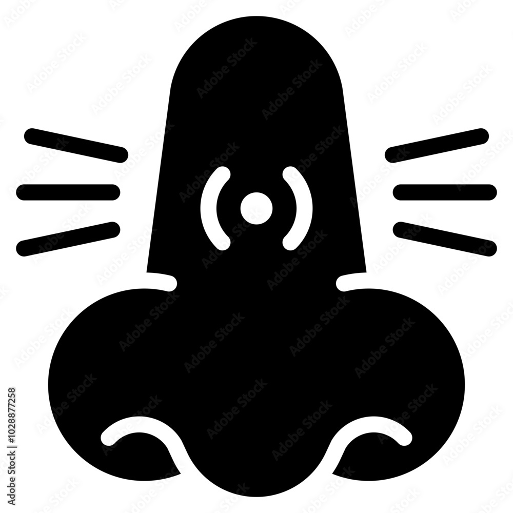 Nasal Congestion icon vector image. Can be used for Allergy Symptoms ...