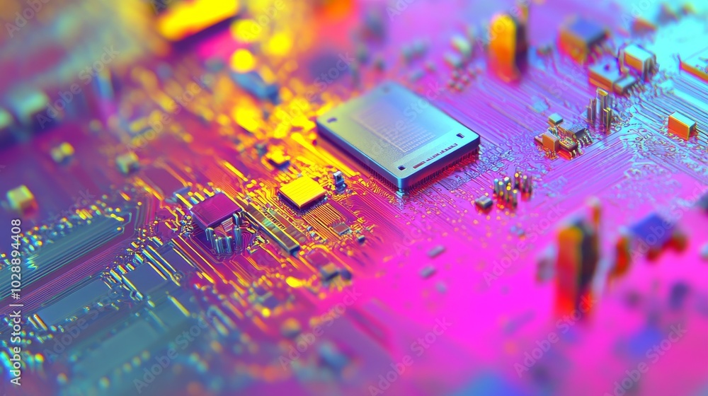 Silicon Microchip Computer Wafer. 7nm, 5nm and 3nm process ...