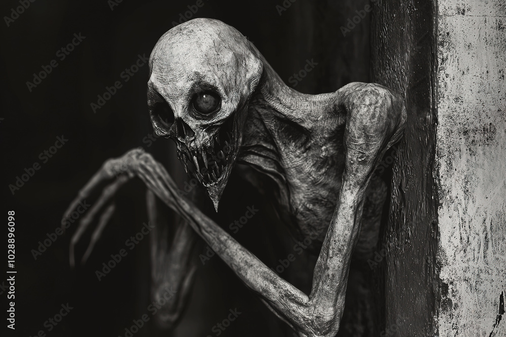 Boogeyman, creepy evil mythical monster that scares children. Halloween ...