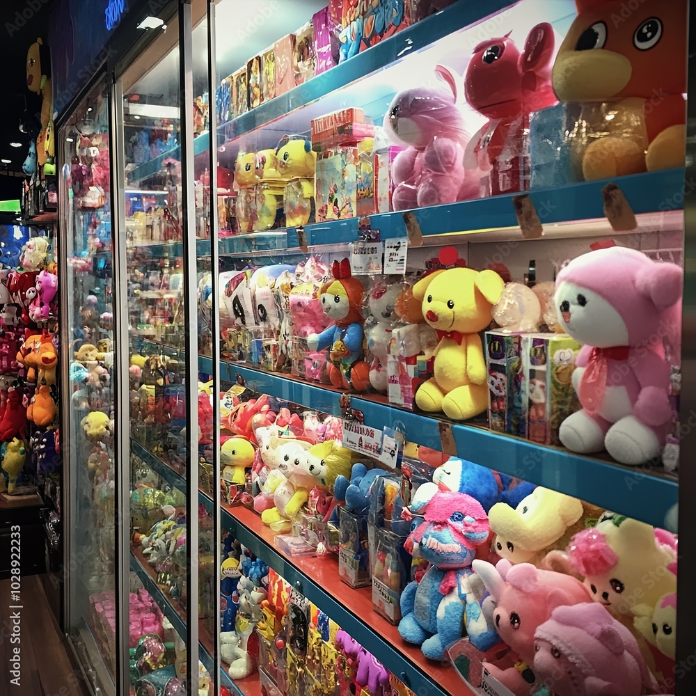 An area toy claw machine in Timezone, Galaxy Mall, Surabaya. Lots of ...