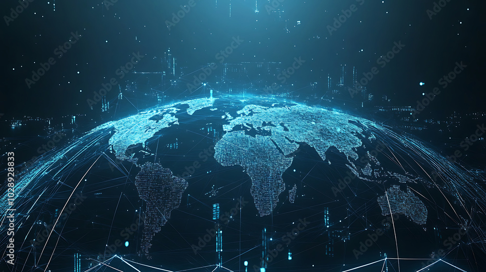 Photo & Art Print high-tech background with dynamic masterpiece of ...