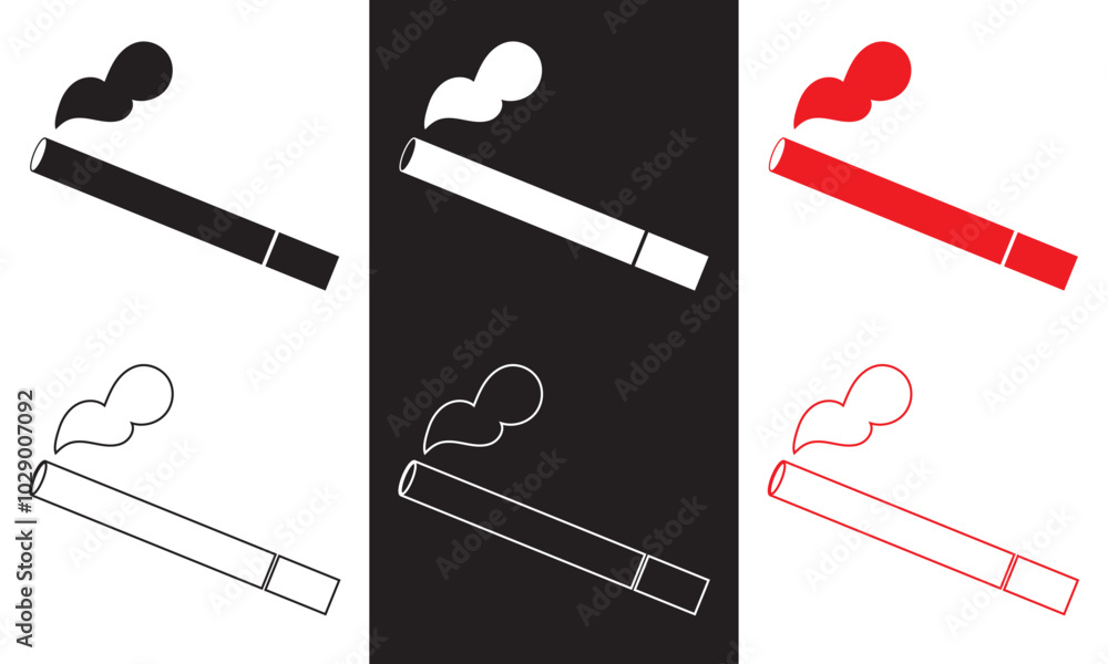 Smoking pictogram. Smoke cigarette tobacco or cigarettes logo. Smoking ...