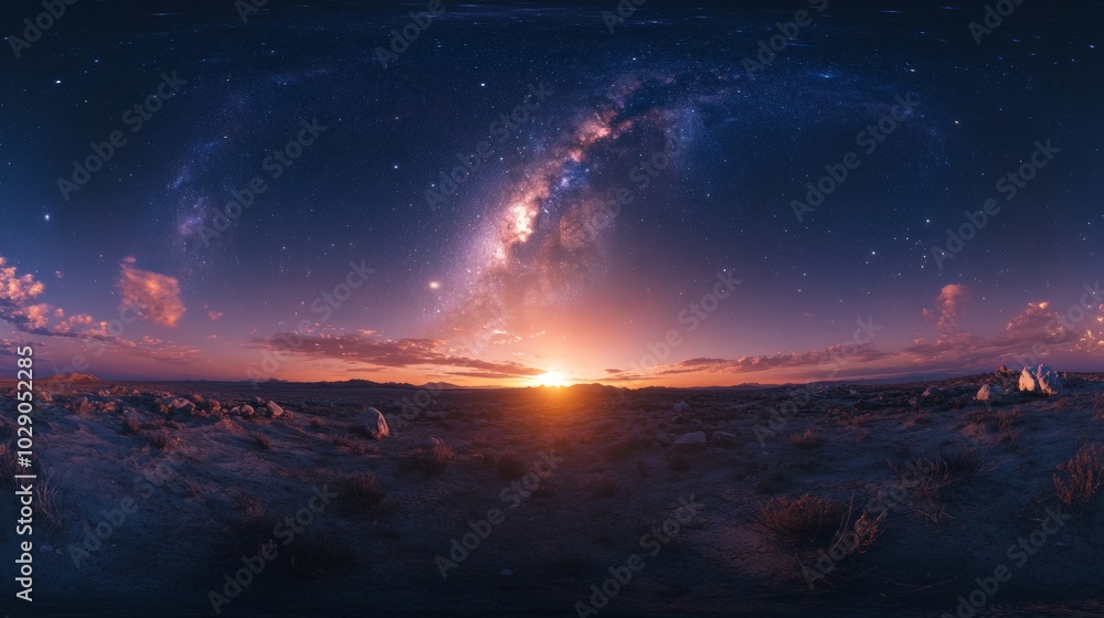 Stunning deep blue sky adorned with the Milky Way and sparkling stars ...