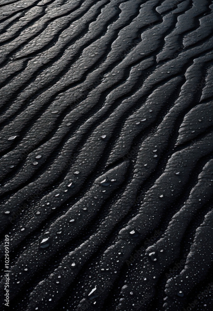 detailed close freshly laid asphalt surface highlighting texture ...