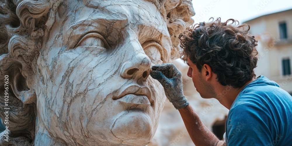 Artist sculpting a character for an animated film, using clay and 3D ...