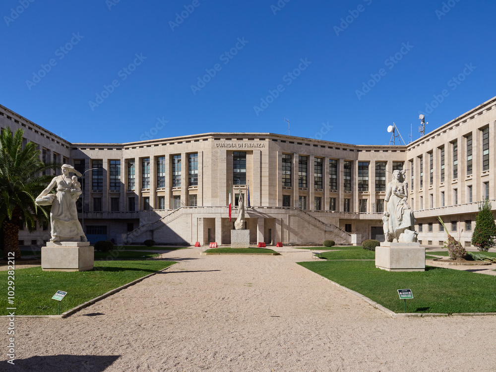 Palazzo M (Mussolini) in Latina, landmark building from the '30s in a ...