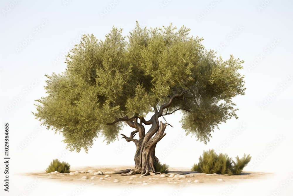Olive tree on withe background. PNG cutout. Olive tree related themes ...