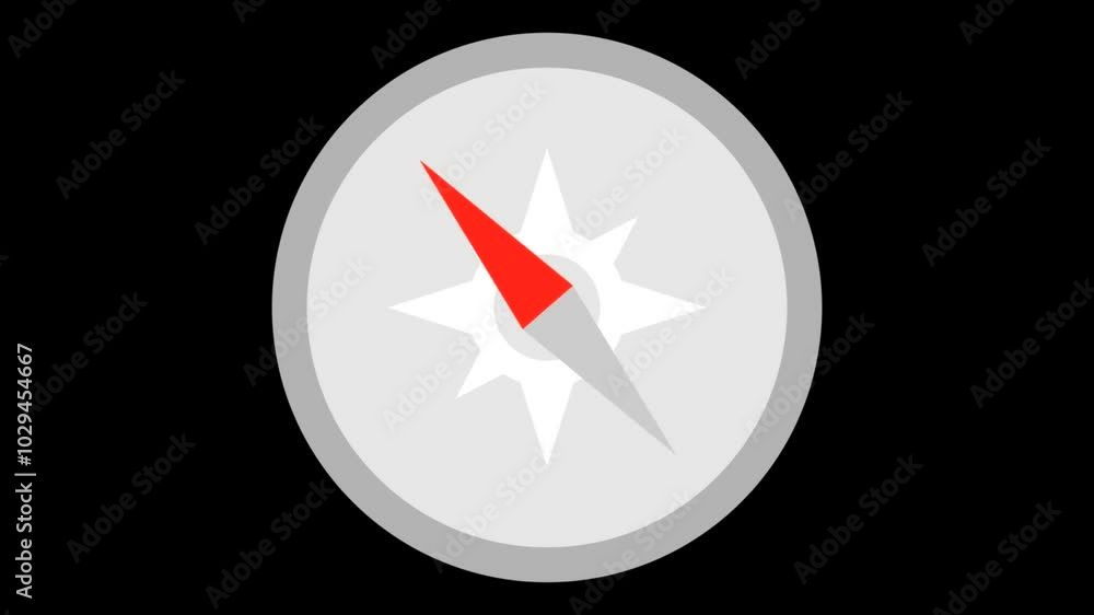 compass icon animation. cartoon compass. compass icon concept loop ...