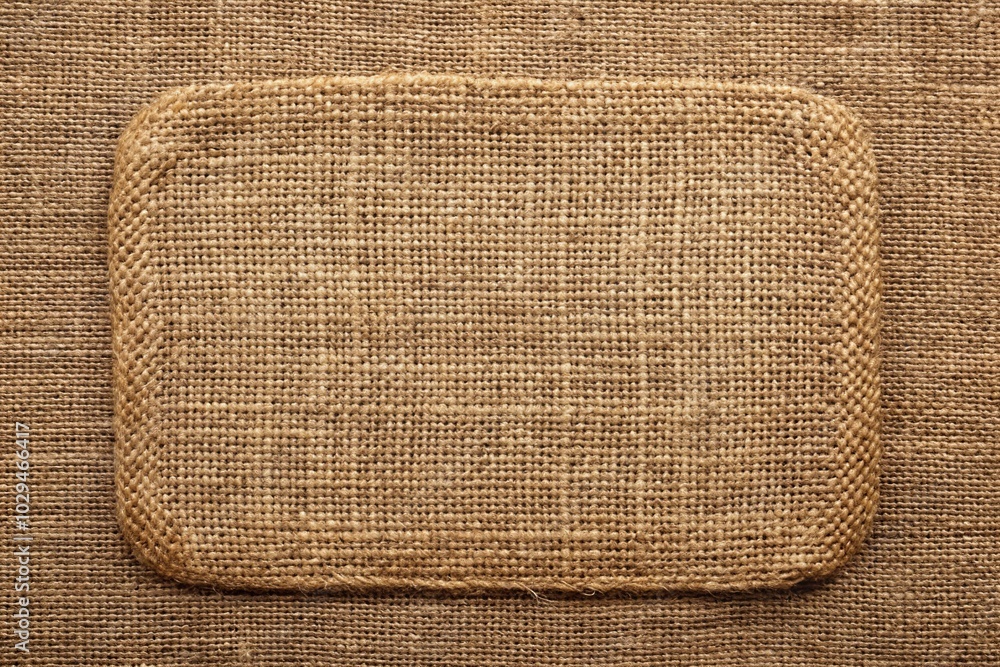 Texture of a high angle rounded rectangle sackcloth in brown color ...