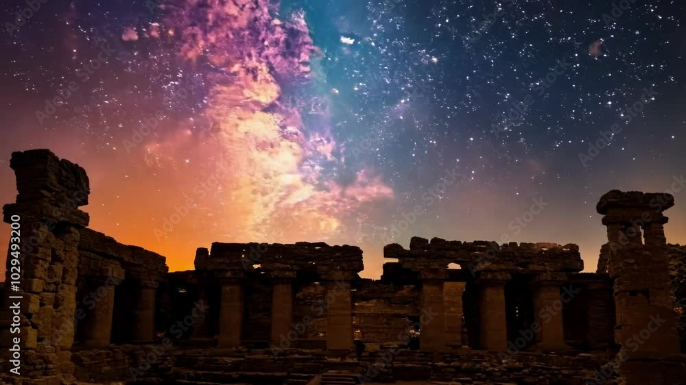 Majestic ruins of an ancient greek temple standing tall under a ...