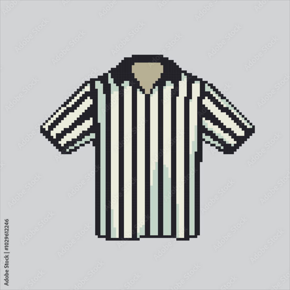 Pixel art illustration Referee Jersey. Pixelated Soccer Referee. Soccer ...