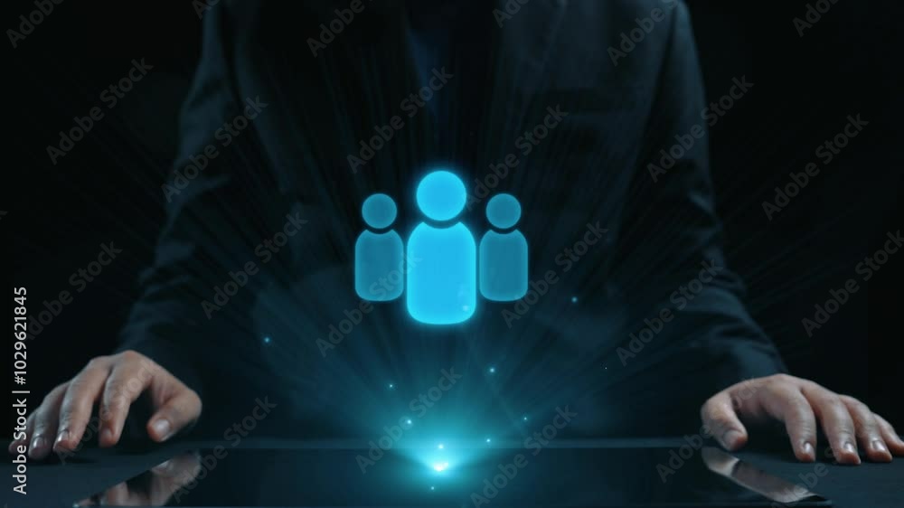 Business person engages in networking, building valuable connections ...