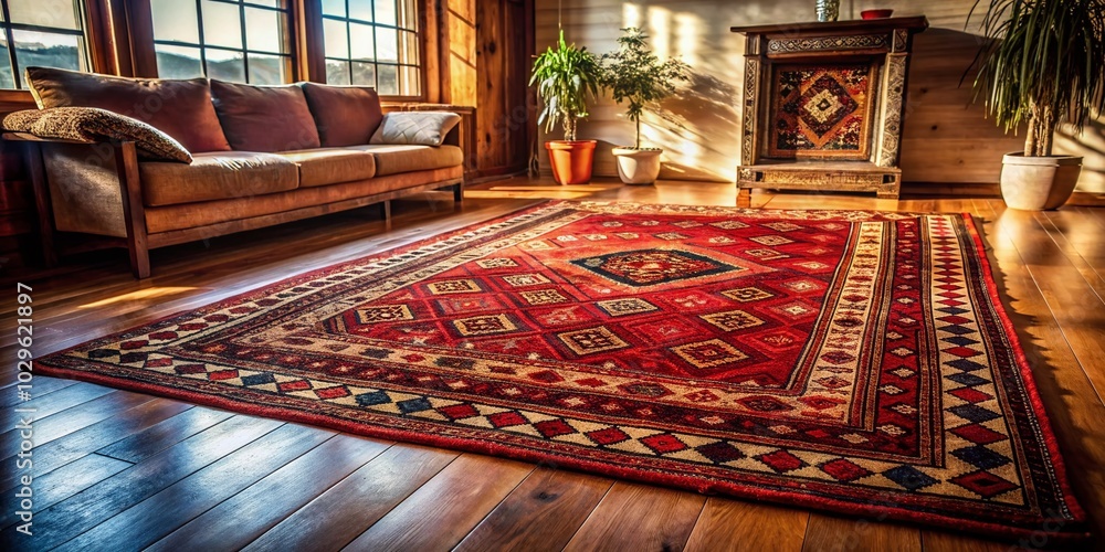 Vintage Sadu Red Rug with Traditional Patterns for Home Decor and ...