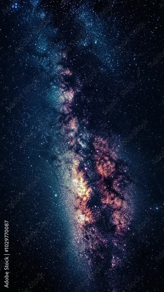 Stunning View of the Milky Way Galaxy at Night. Milky Way galaxy ...