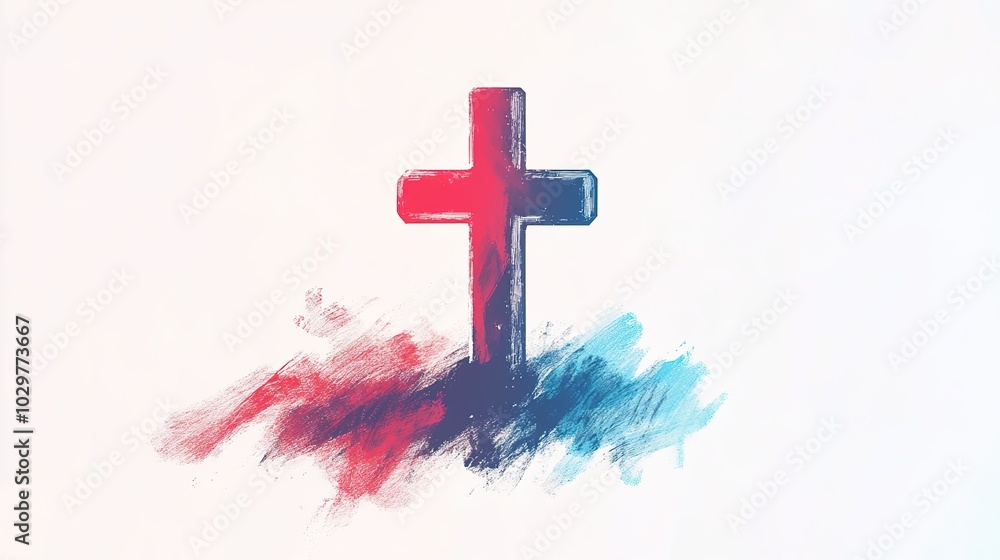 Minimalistic cross icon representing an incorrect answer, set against a ...