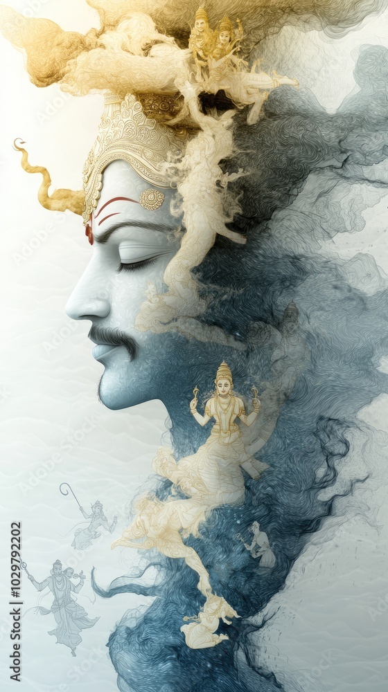 Supreme deity Vishnu: omnipotent divine figure in Vaishnavism ...