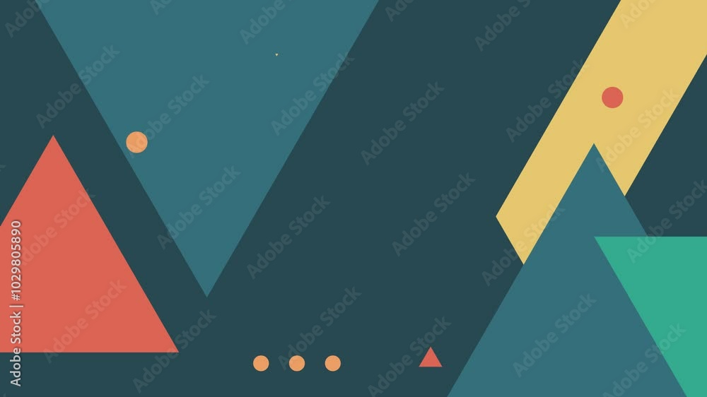 Abstract geometric animation with bold colors and patterns motion video ...