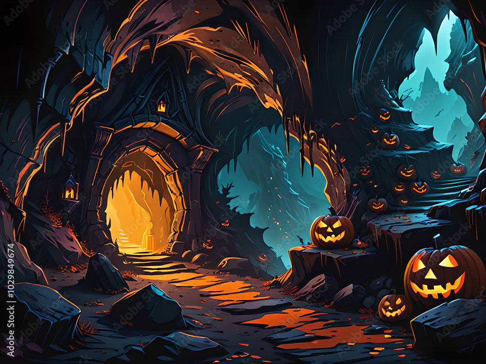 Witch Lair: Spine-Chilling Halloween Sticker - Dark Fantasy Painting ...