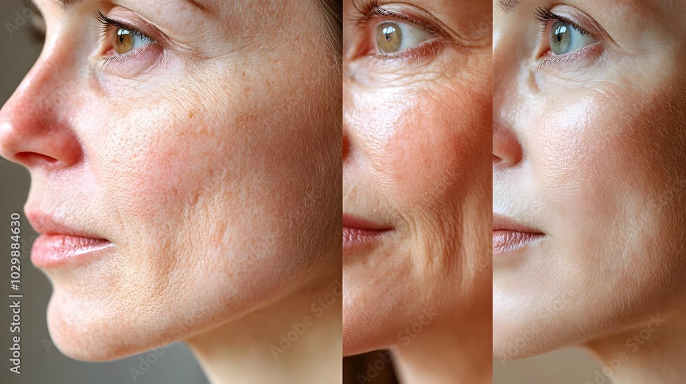 Infographic on wrinkle formation around the mouth, showing skin ...