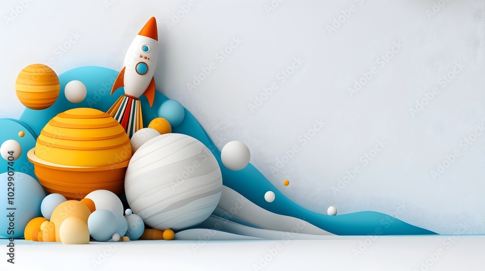 Layered paper cut representation of the planets in our solar system ...