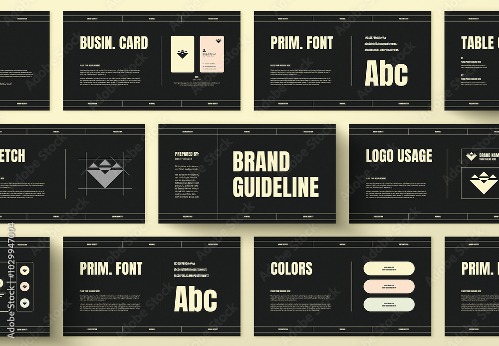 Brand Identity Guidelines Modern And Clean Design Template Layout Stock ...