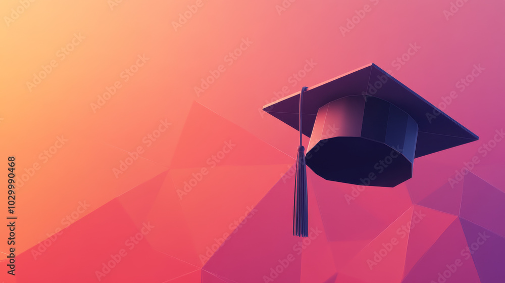 This image represents online learning with a modern, geometric design ...