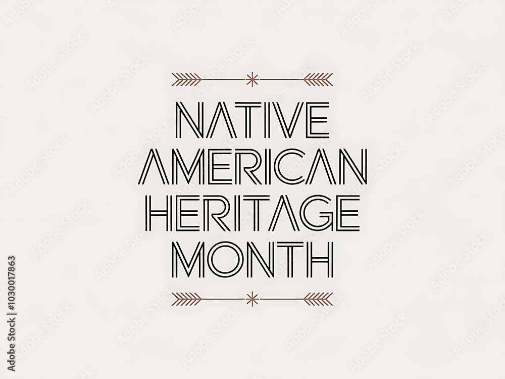 Native American Heritage Month Text with Arrows Stock Illustration ... Native American Heritage Month Text with Arrows Stock Illustration ...