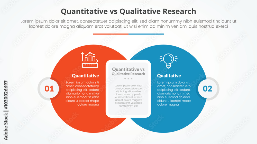 quantitative vs qualitative research data comparison opposite ...