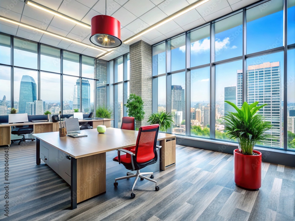 Fire Extinguisher Mounted on Office Wall in Modern Workspace - Safety ...