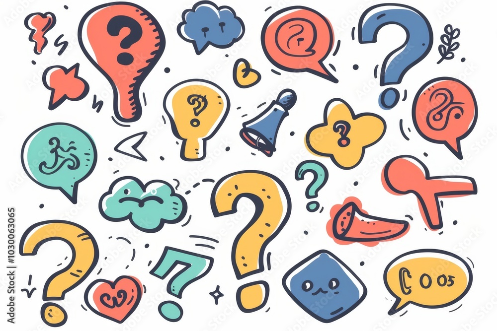 Question mark icon, quiz symbol, interrogation sign, simple rebus ...