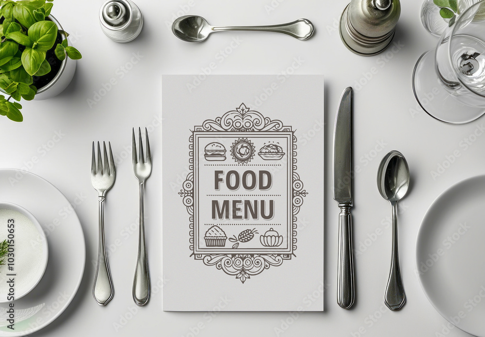 A4 Food Menu Mockup Template Stock Template | Adobe Stock