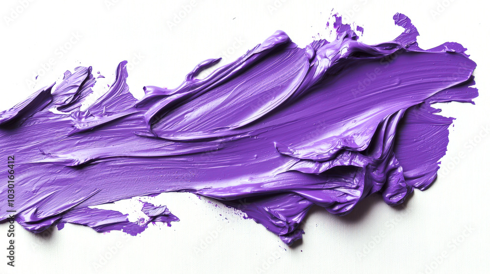 A purple bar for text. A smear of purple paint on a white background ...