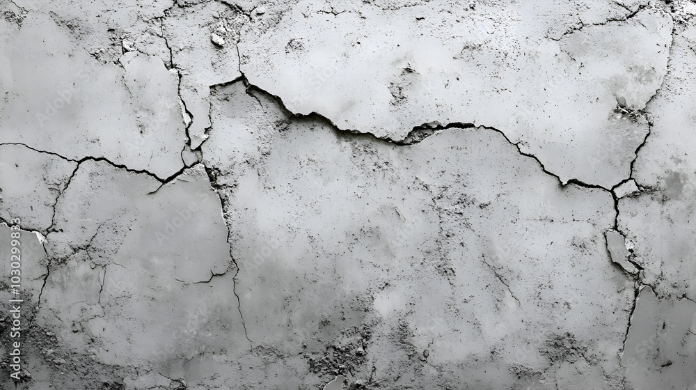 cracked concrete wall texture, close-up view of a cracked concrete wall ...