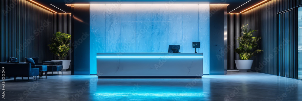 The information desk is equipped with LED screens, information about ...