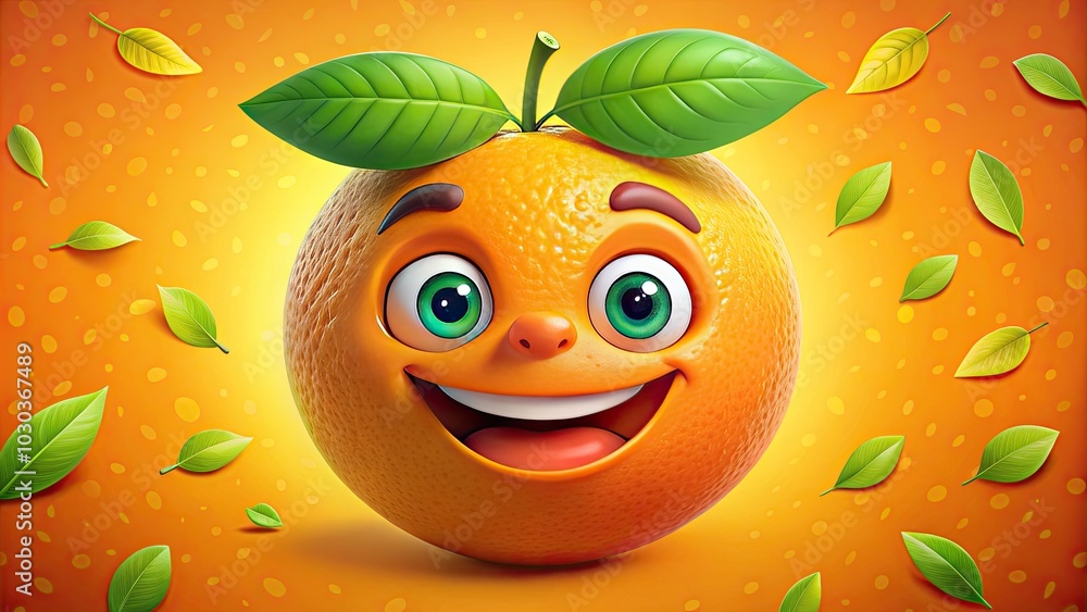 Brighten your creative projects with this whimsical orange cartoon ...