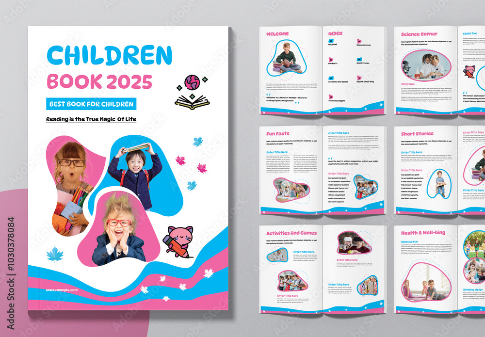 Children Book Layout Stock Template | Adobe Stock