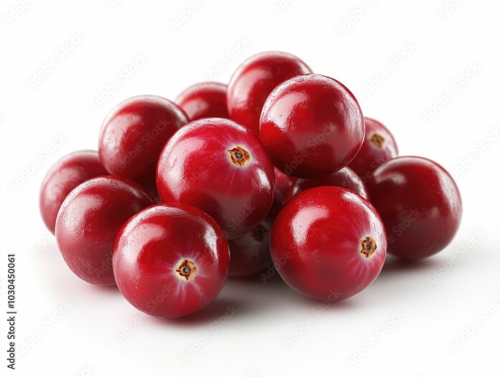image of a bountiful cluster of plump juicy cranberries in a vibrant ...