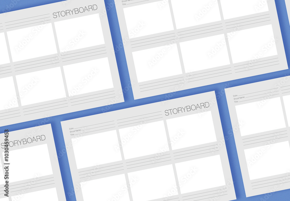Wide Screen Storyboard Layout Stock Template | Adobe Stock