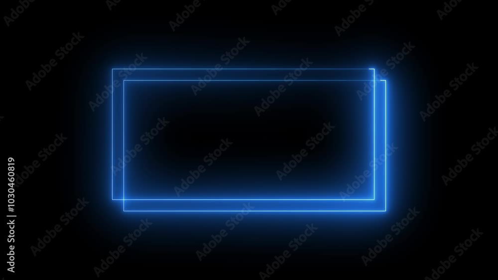Colorful laser seamless loop rectangle 4K border animation Neon glowing ...