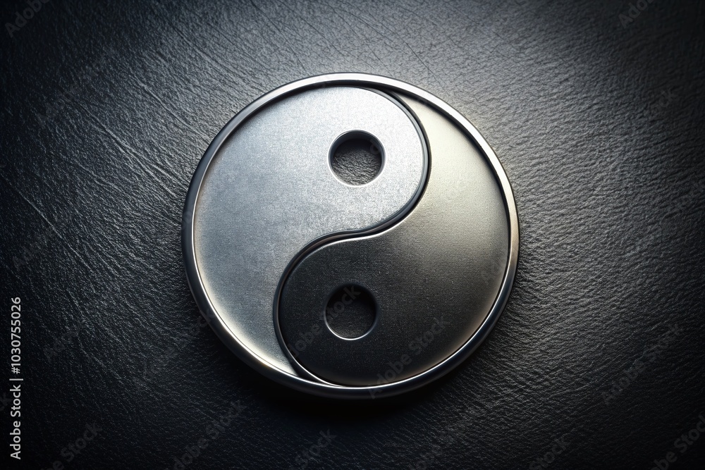 Metal Yin Yang Symbol in Contemporary Portrait Photography for Balance ...