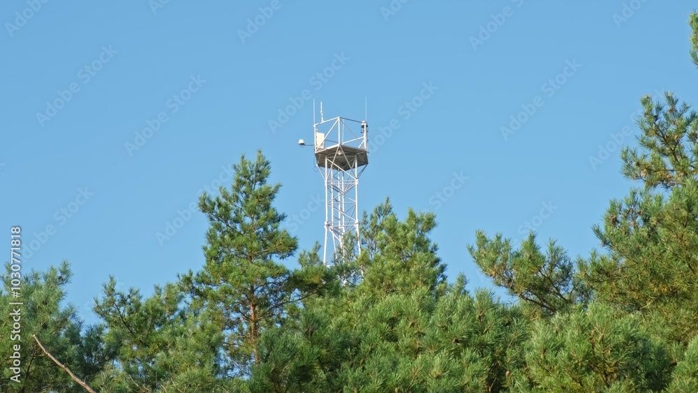 Automated Surveillance Forest Fire Lookout Tower Equipped with Cameras ...