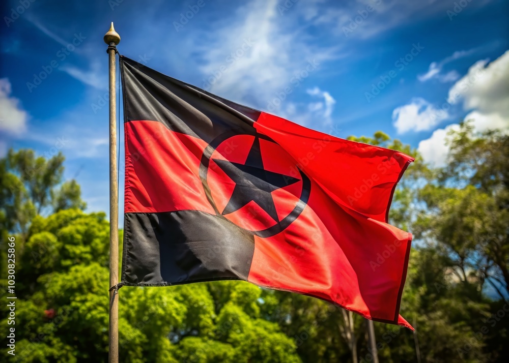 Anarcho Communism Flag Symbolizing Rebellion and Freedom in Bold Black ...