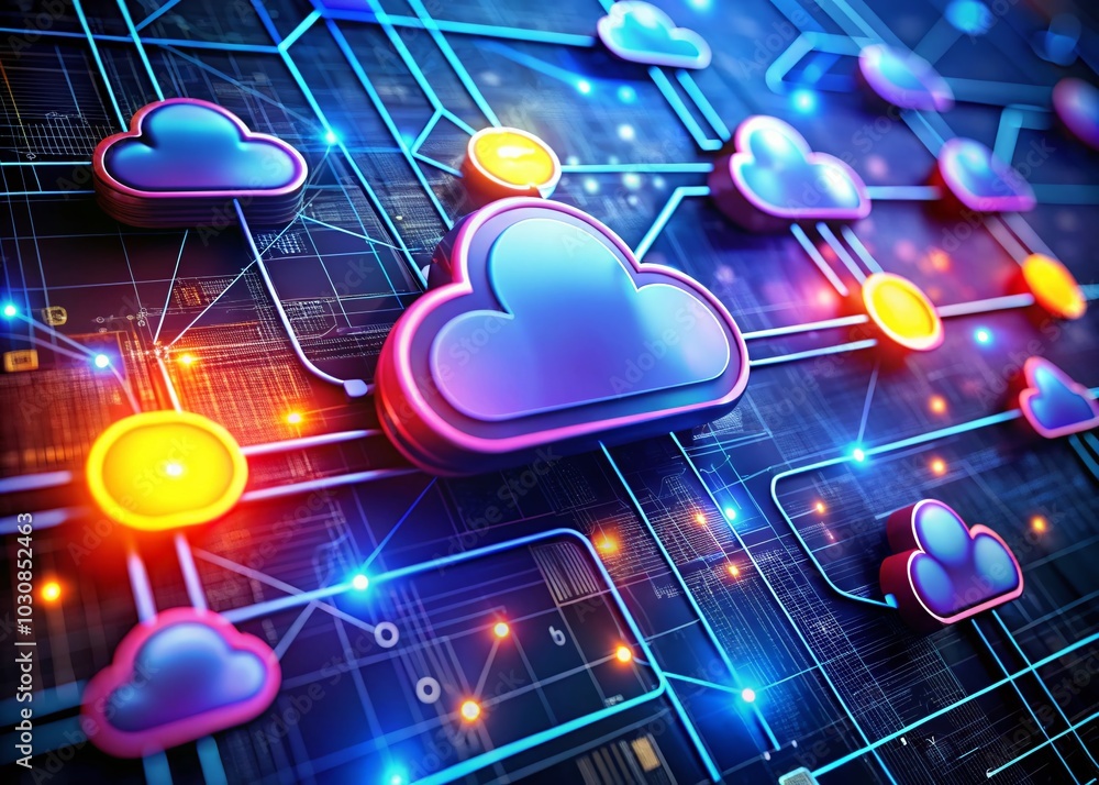 Cloud Computing Network Diagram for Modern IT Infrastructure and Data ...