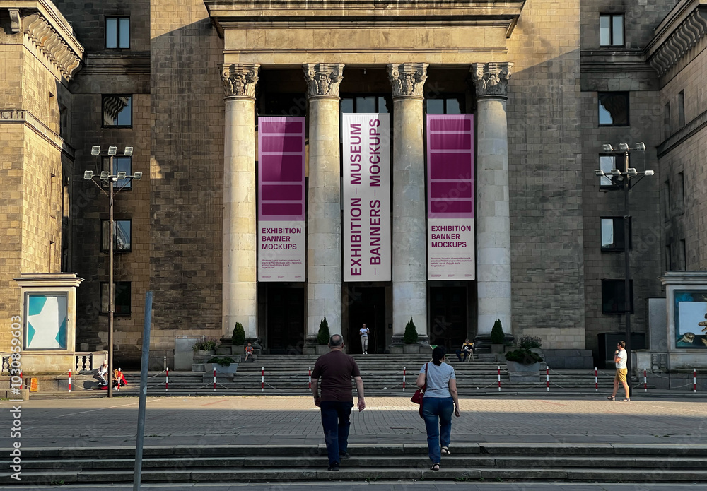 Front View Banner Mockups Stock Template | Adobe Stock