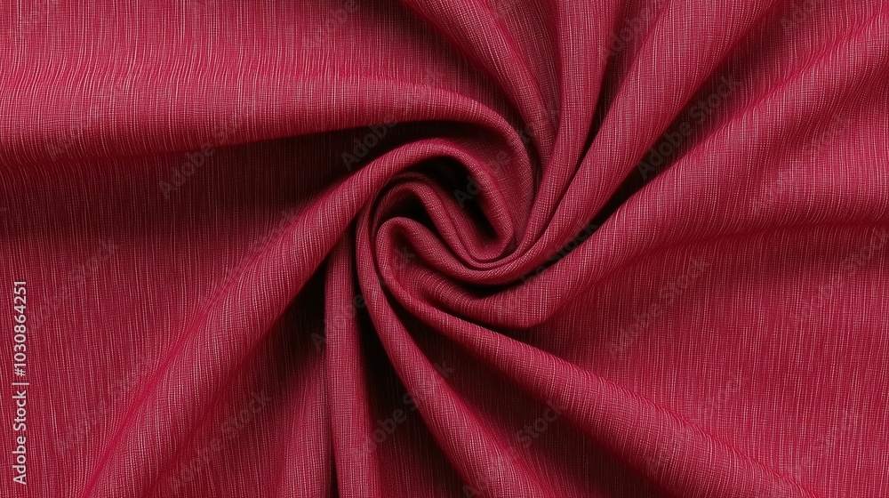 Luxurious smooth red fabric draping gracefully, inviting elegance and ...